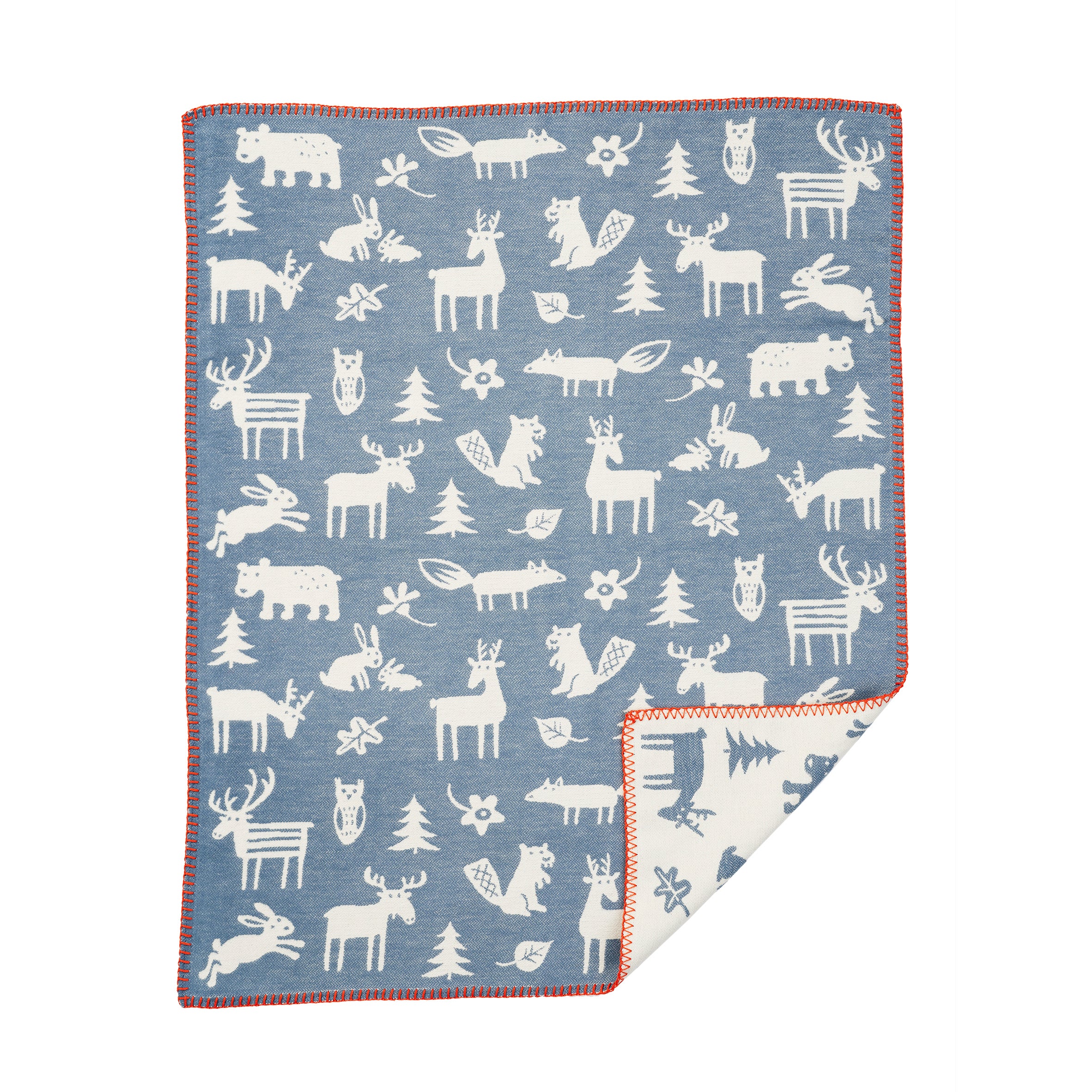 Klippan Baby Blanket Forest Blue | Skansenbutiken